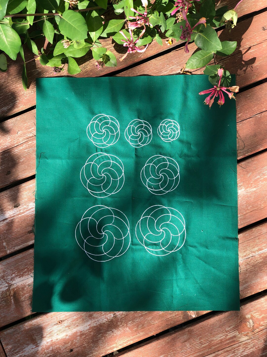 Zen Flower Design Generative Line Geometric Art Machine Embroidery ...