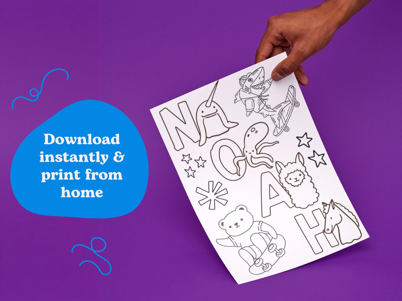 Custom Activity Book Instant Download | Noah | Personalized Printables ...