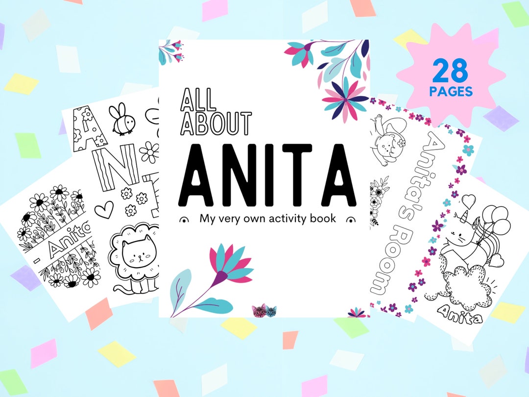 Custom Activity Book Instant Download | Anita | Personalized Printables ...