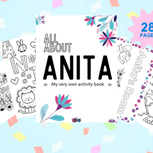 Custom Activity Book Instant Download Benjamin Personalized Printables ...