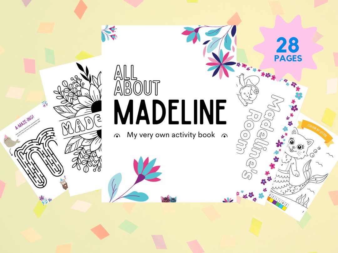 Custom Activity Book Instant Download | Madeline | Personalized ...