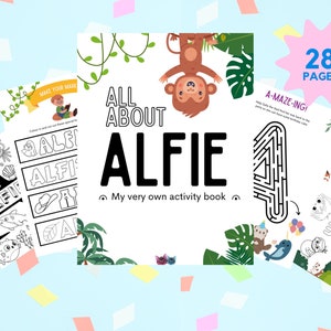 Custom Activity Book Instant Download | Alfie | Personalized Printables ...