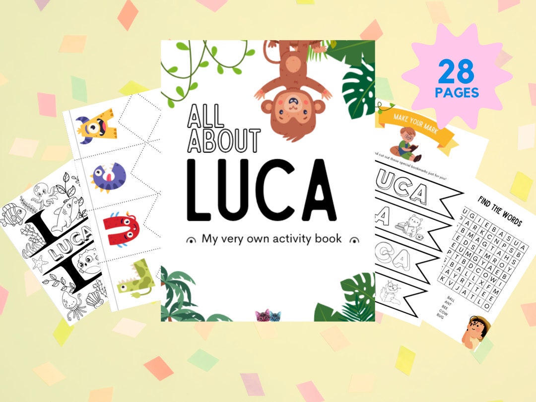 Custom Activity Book Instant Download | Luca | Personalized Printables ...