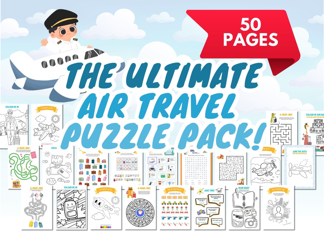 Ultimate Air Travel Puzzle Pack | 50 Page Activity Bundle | Printable ...