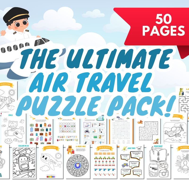 Airplane Activity Puzzle - Etsy