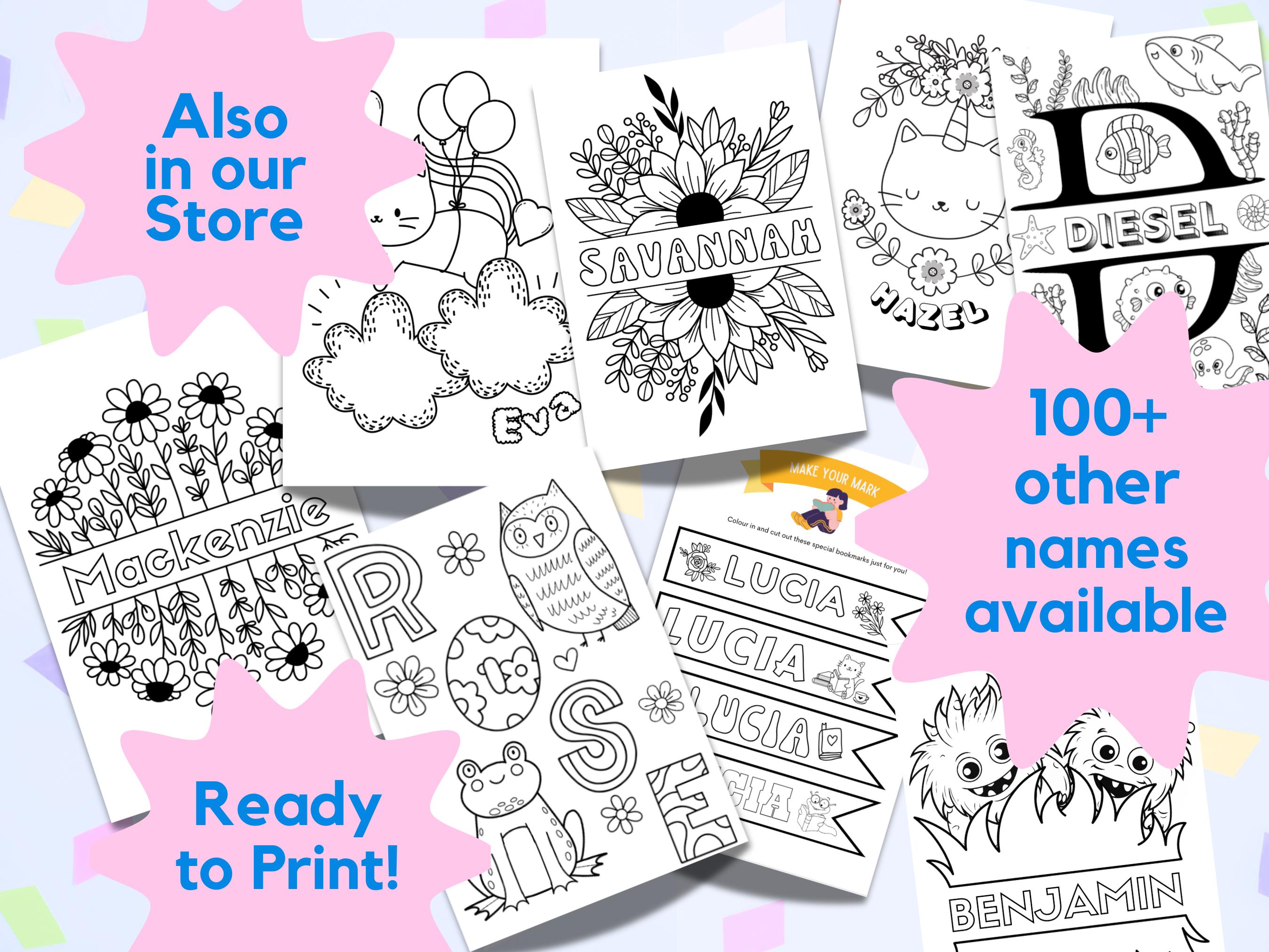 Custom Activity Book Instant Download | Sophia | Personalized ...