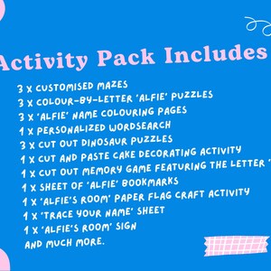 Custom Activity Book Instant Download | Alfie | Personalized Printables ...