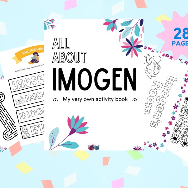 Custom Activity Book Instant Download Benjamin Personalized Printables ...