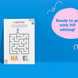 Custom Activity Book Instant Download | Hazel | Personalized Printables ...