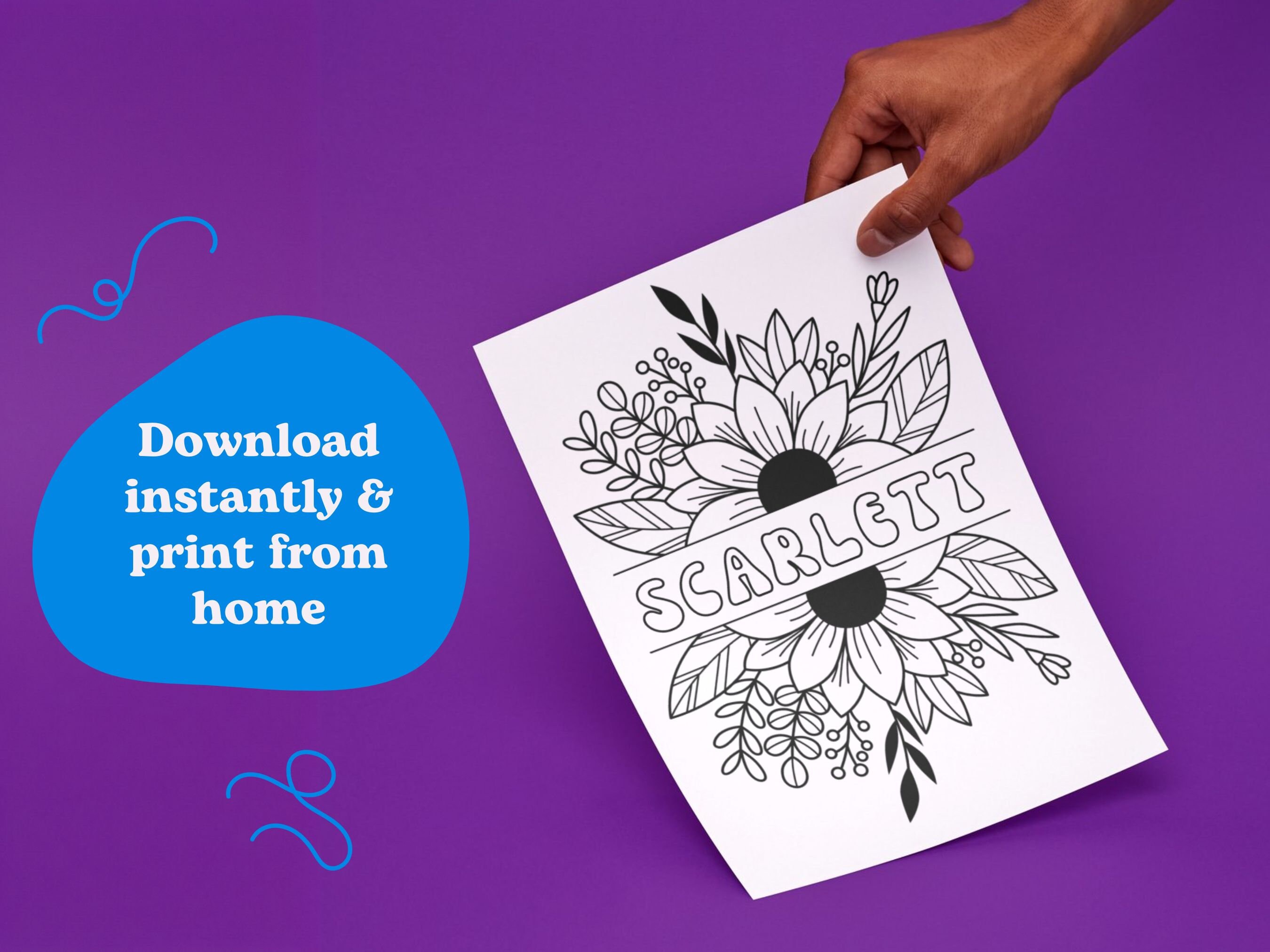 Custom Activity Book Instant Download | Scarlett | Personalized ...