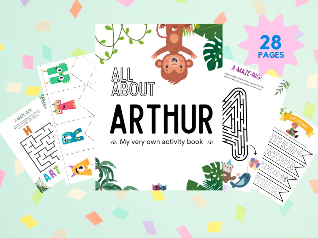 Custom Activity Book Instant Download | Arthur | Personalized ...