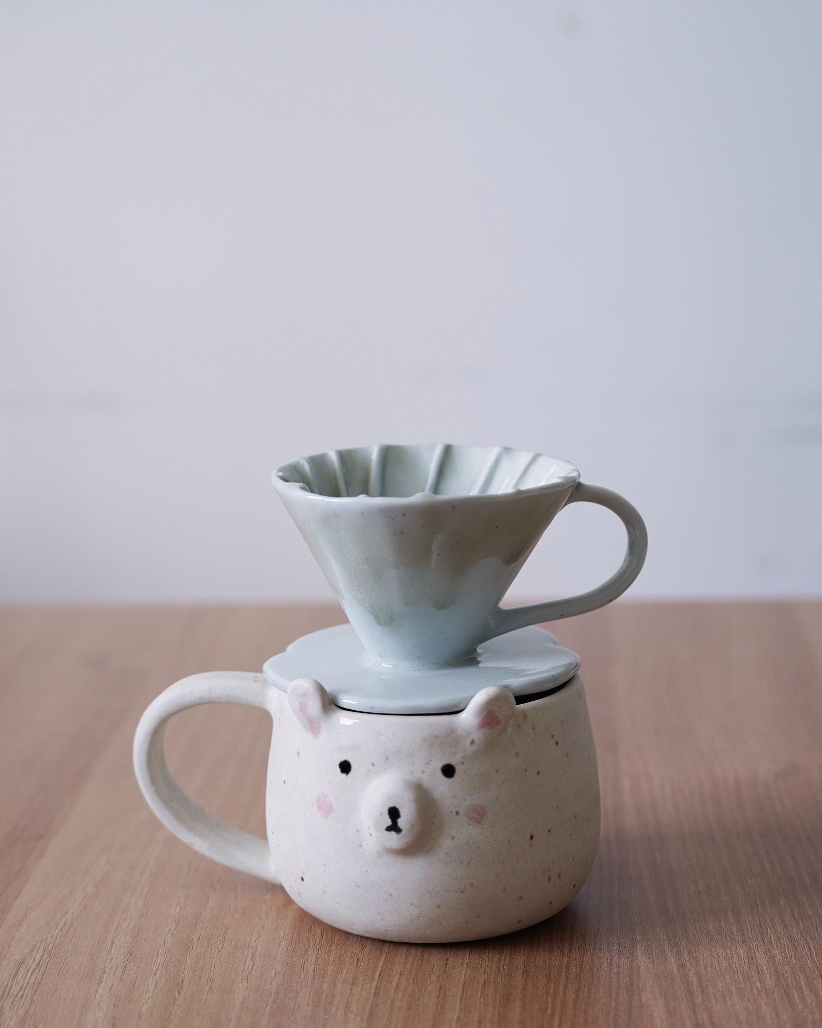 Imperfect Small Ceramic Coffee Dripper| Flower Shaped Coffee Maker ...