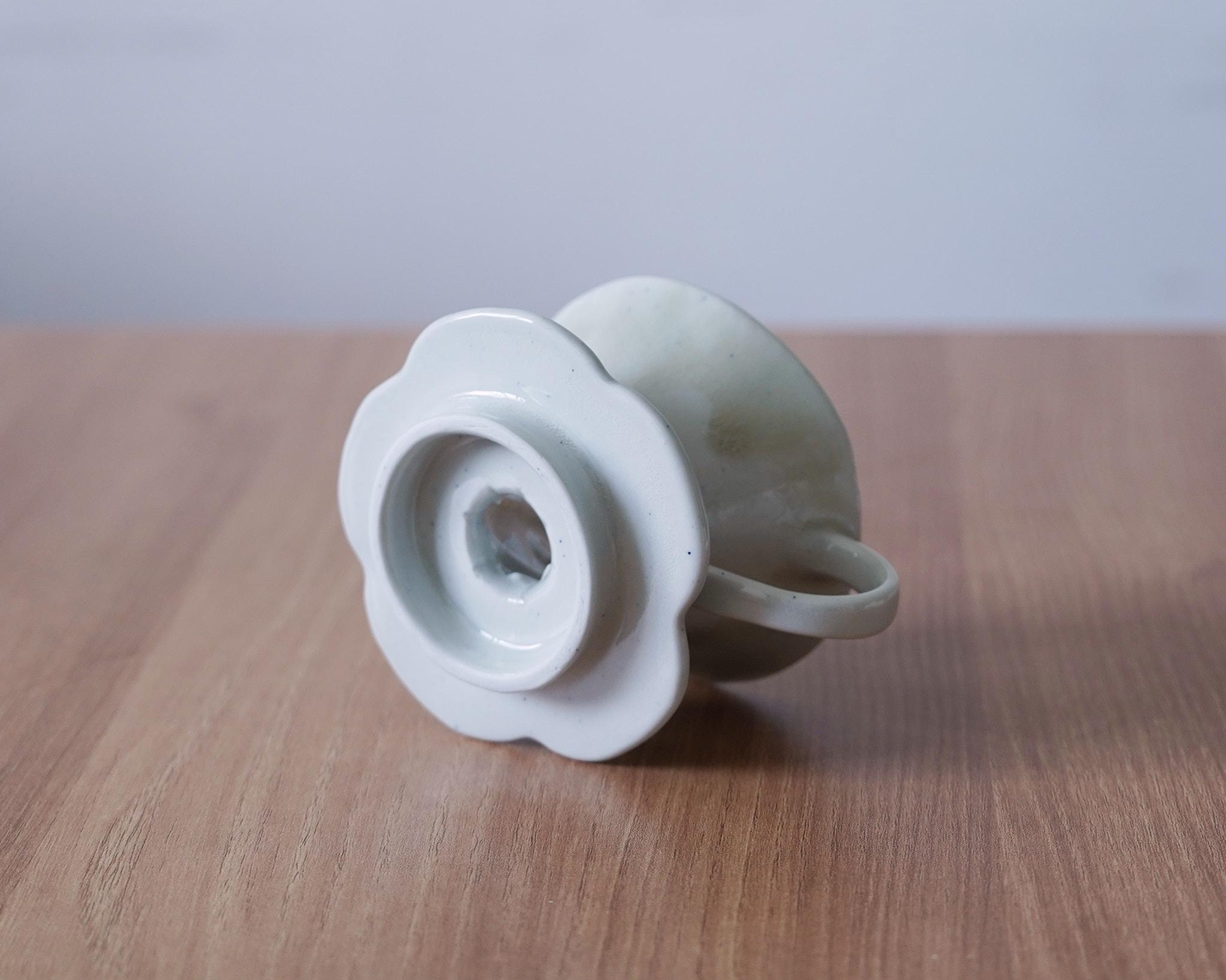Imperfect Small Ceramic Coffee Dripper| Flower Shaped Coffee Maker ...