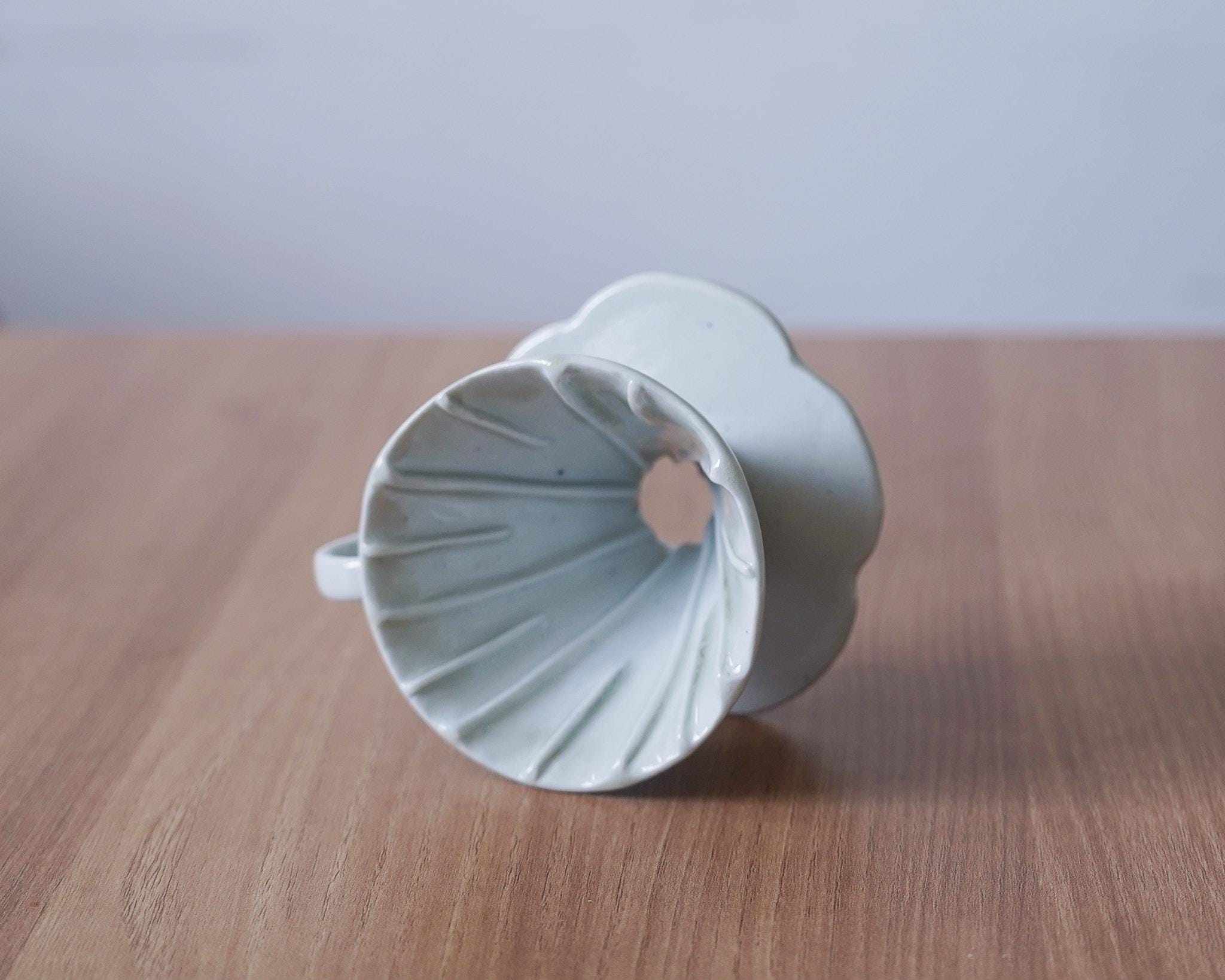 Imperfect Small Ceramic Coffee Dripper| Flower Shaped Coffee Maker ...