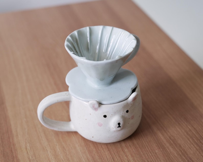 Imperfect Small Ceramic Coffee Dripper| Flower Shaped Coffee Maker ...