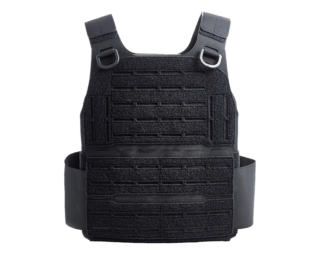 Quick Release Tactical Plate Carrier Vest: Laser Cut MOLLE, Adjustable ...