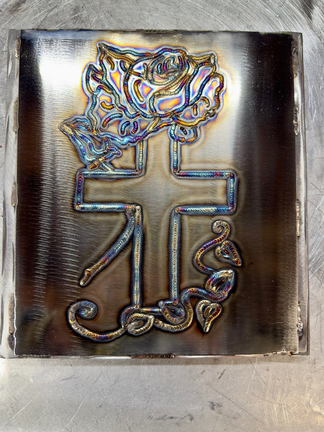 Religious Cross Tig Welding Artwork - Etsy
