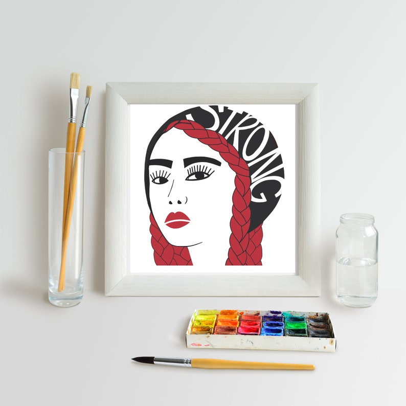 Strong Asian Woman Empowerment Poster, Asian American Art, Dorm Decor ...
