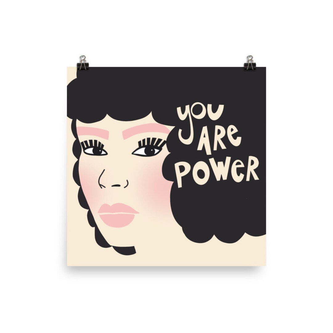 You Are Power Poster, Black Woman Prints Afro American Art, African ...