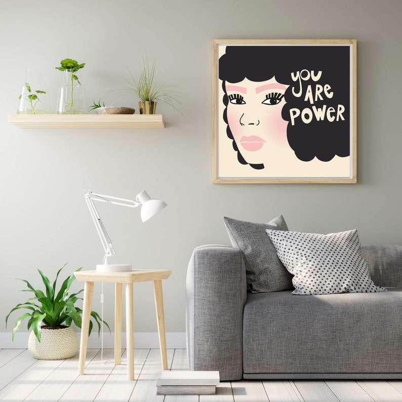 You Are Power Poster, Black Woman Prints Afro American Art, African ...