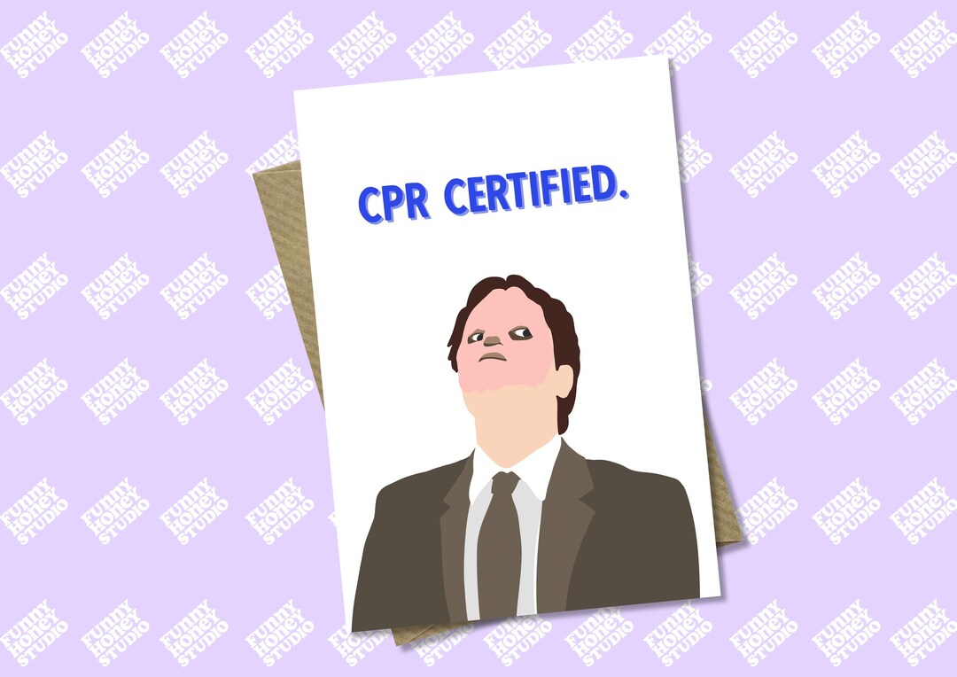 CRP Certified, Dwight Schrute, the Office, Meme Card, Funny Card, A6 A5 ...