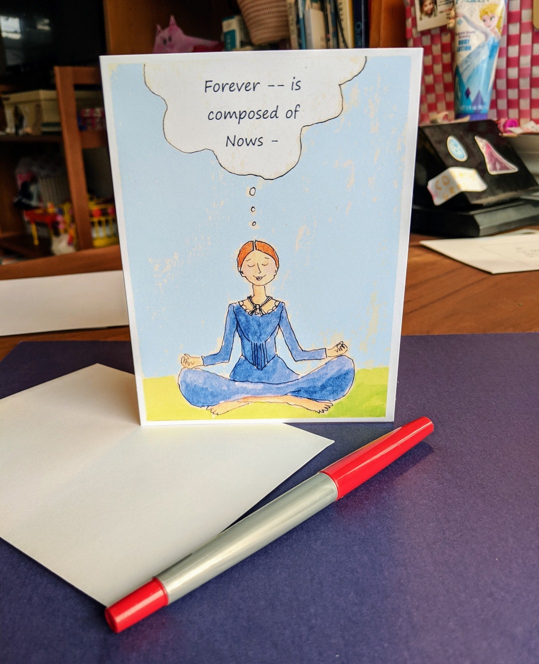 EMILY DICKINSON Literary Collage Art Greeting Card MEDITATION Forever ...