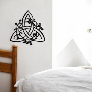 Celtic Knot Metal Wall Art – Floral Iron Decor for Home, Office, or ...