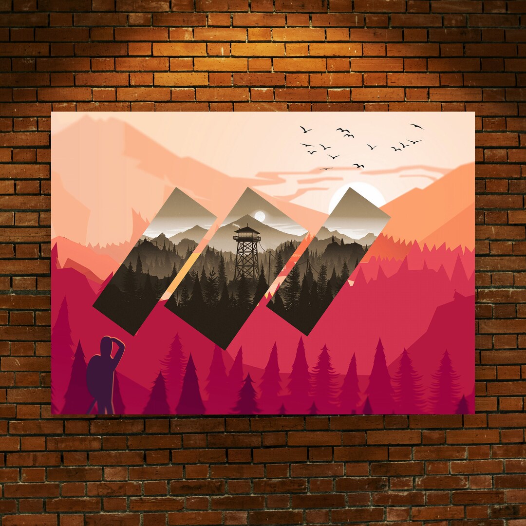 Firewatch Poster Game Poster Print Custom Gaming Canvas Gaming Room ...