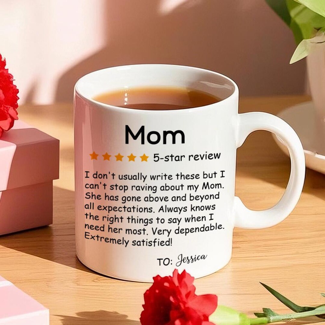 Personalized Five-star Review Mug | Custom Name Ceramic Coffee Mug ...