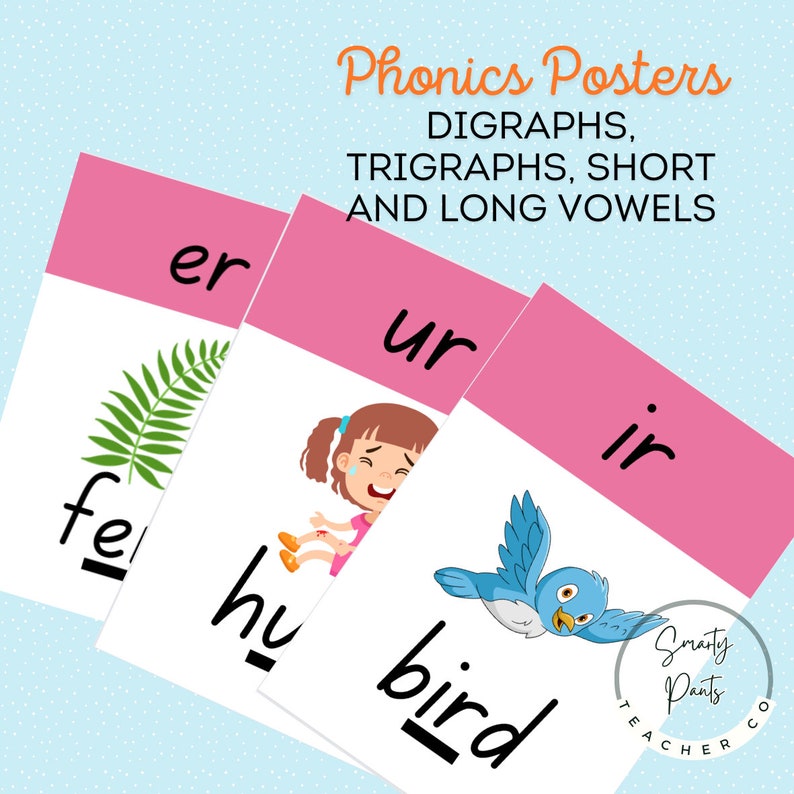 Phonics Posters, Digraphs, Graphs, Trigraphs, Long Vowels, Short Vowels ...