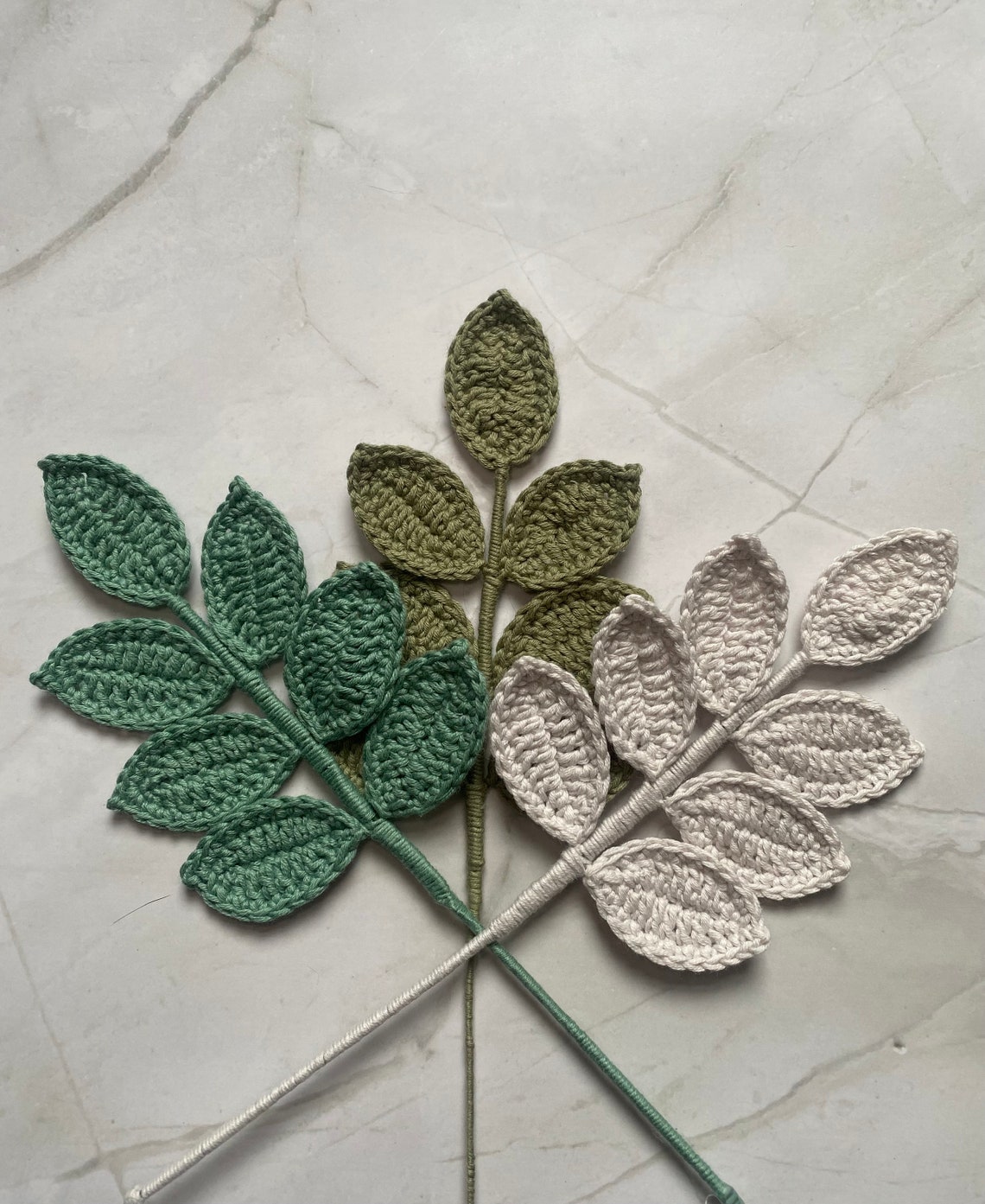 Crochet Leaf Pattern Flower Crochet Pattern Flower Bouquet Pattern ...