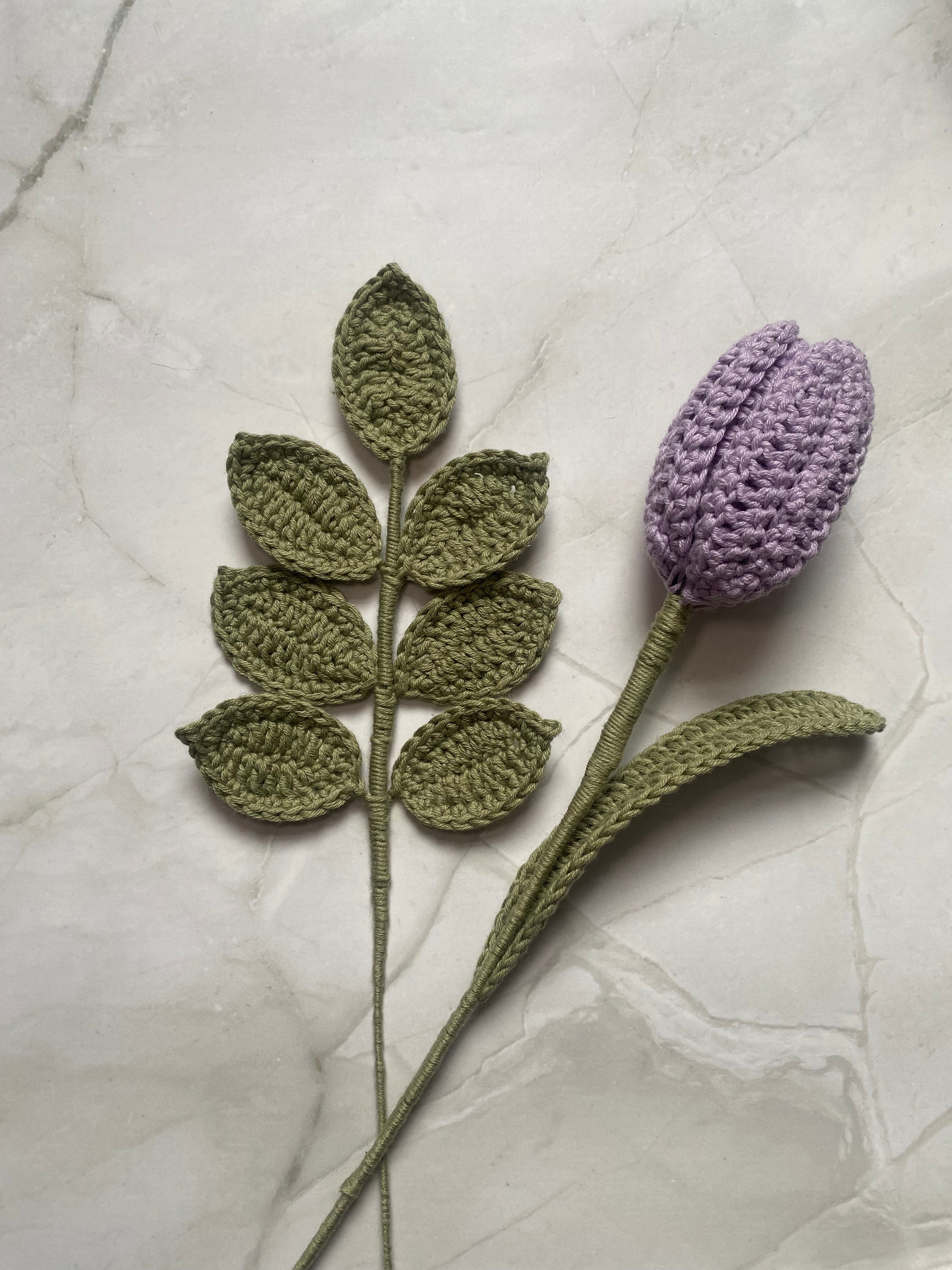Crochet Leaf Pattern Flower Crochet Pattern Flower Bouquet Pattern ...