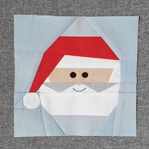 Santa and Mrs Claus Foundation Paper Piecing Cushion Pdf Pattern, Quilt ...