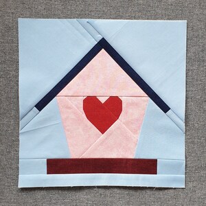 Bird House FPP Quilt Block Pdf Pattern in 2 Sizes, Perfect for ...