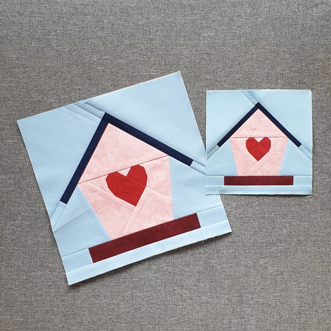 Bird House FPP Quilt Block Pdf Pattern in 2 Sizes, Perfect for ...