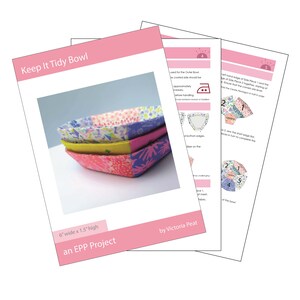 Keep It Tidy Bowl Pdf Pattern, Fabric Bowl Made Using English Paper ...