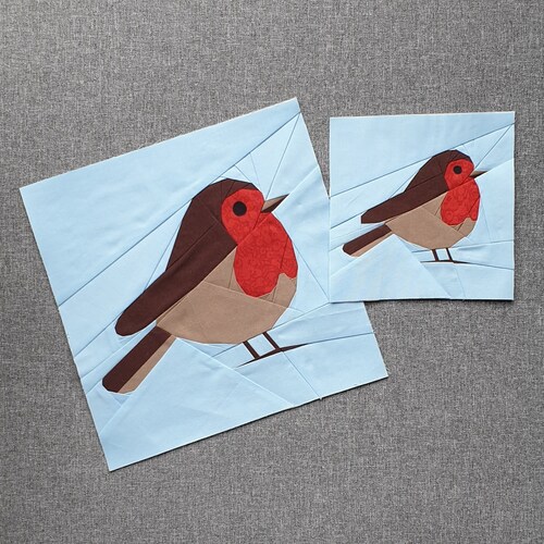 Robin FPP Quilt Block Pdf Pattern in 2 Sizes - Etsy