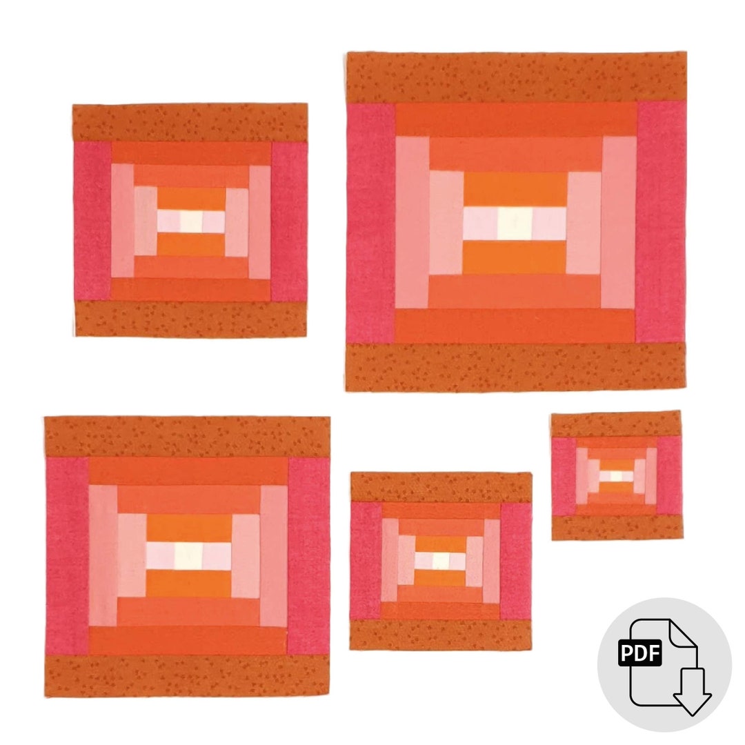 17-piece Courthouse Steps FPP Print at Home Templates, a Pdf Pattern ...