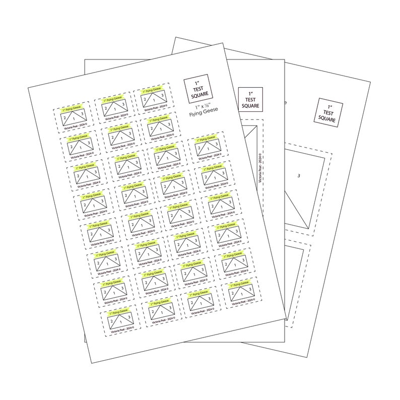 Flying Geese Individual Units, Foundation Paper Piecing (FPP) Print at ...