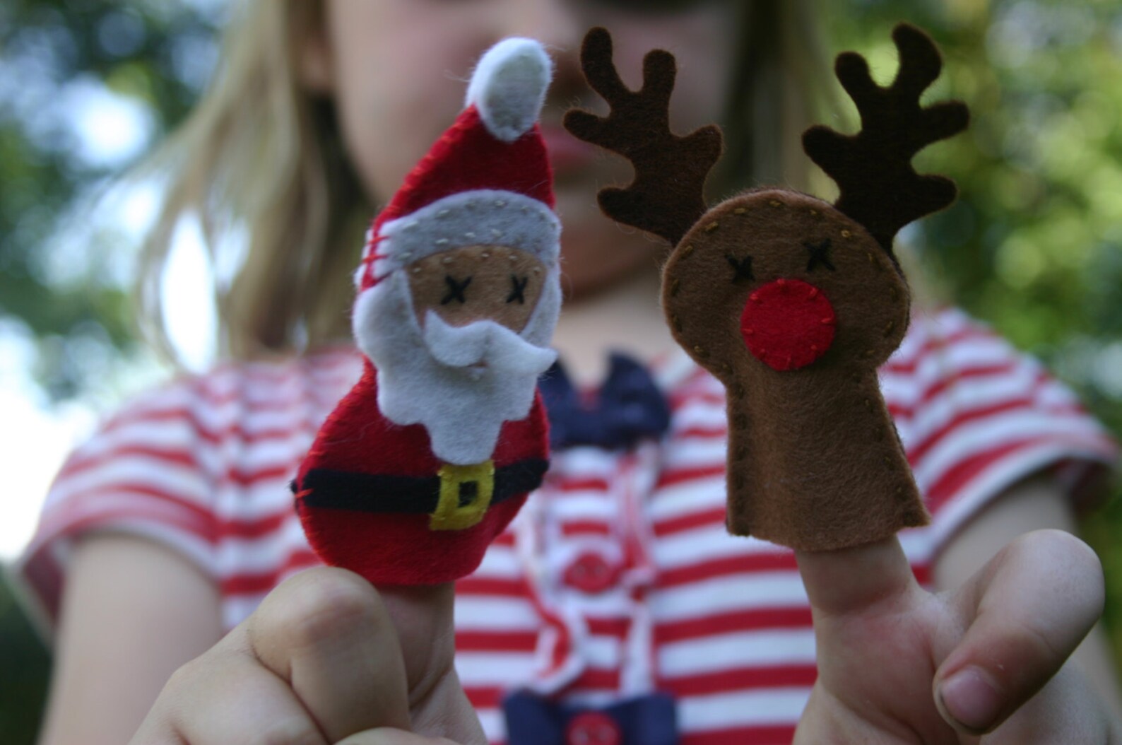 Pattern: Santa Felt Finger Puppet - Etsy