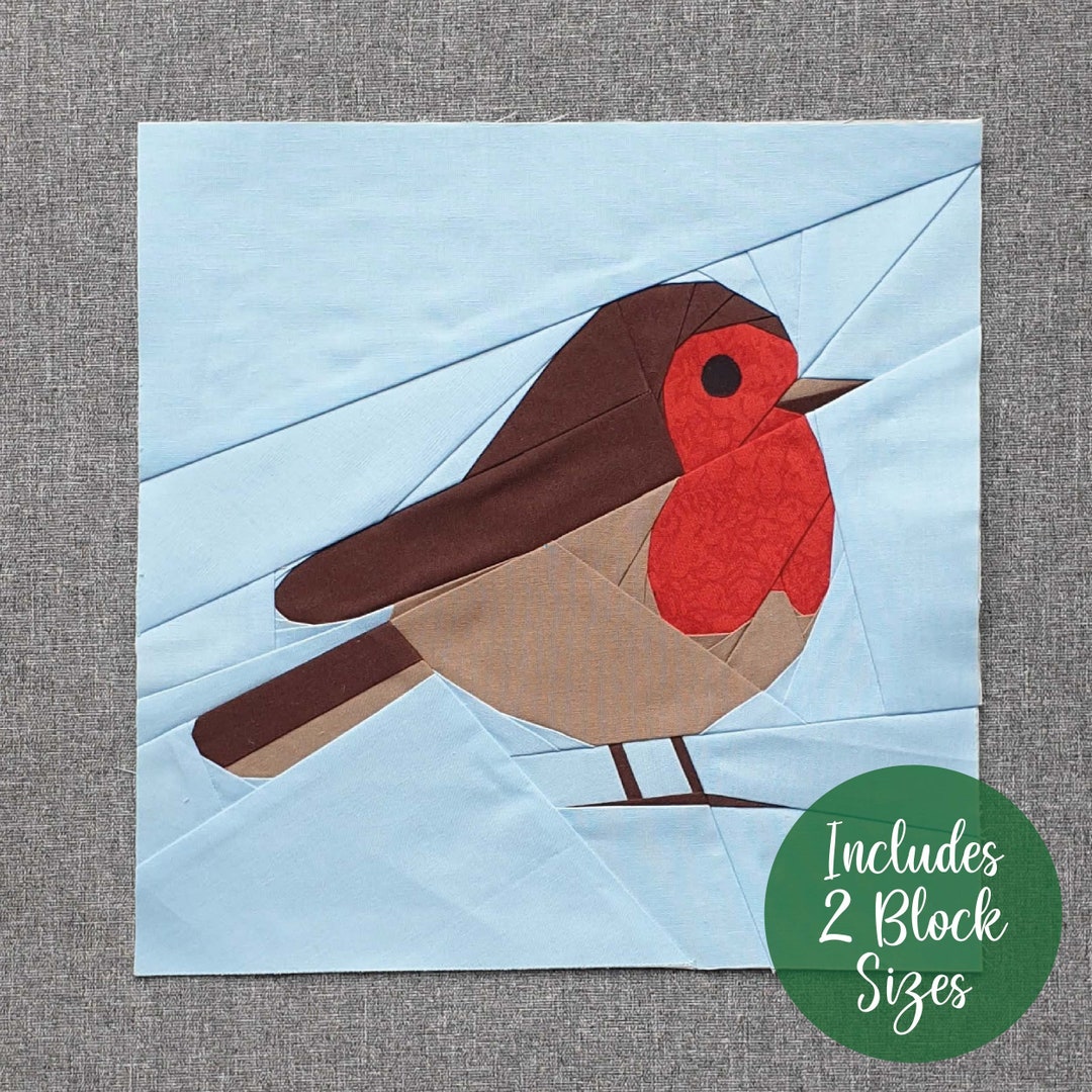 Robin FPP Quilt Block Pdf Pattern in 2 Sizes - Etsy