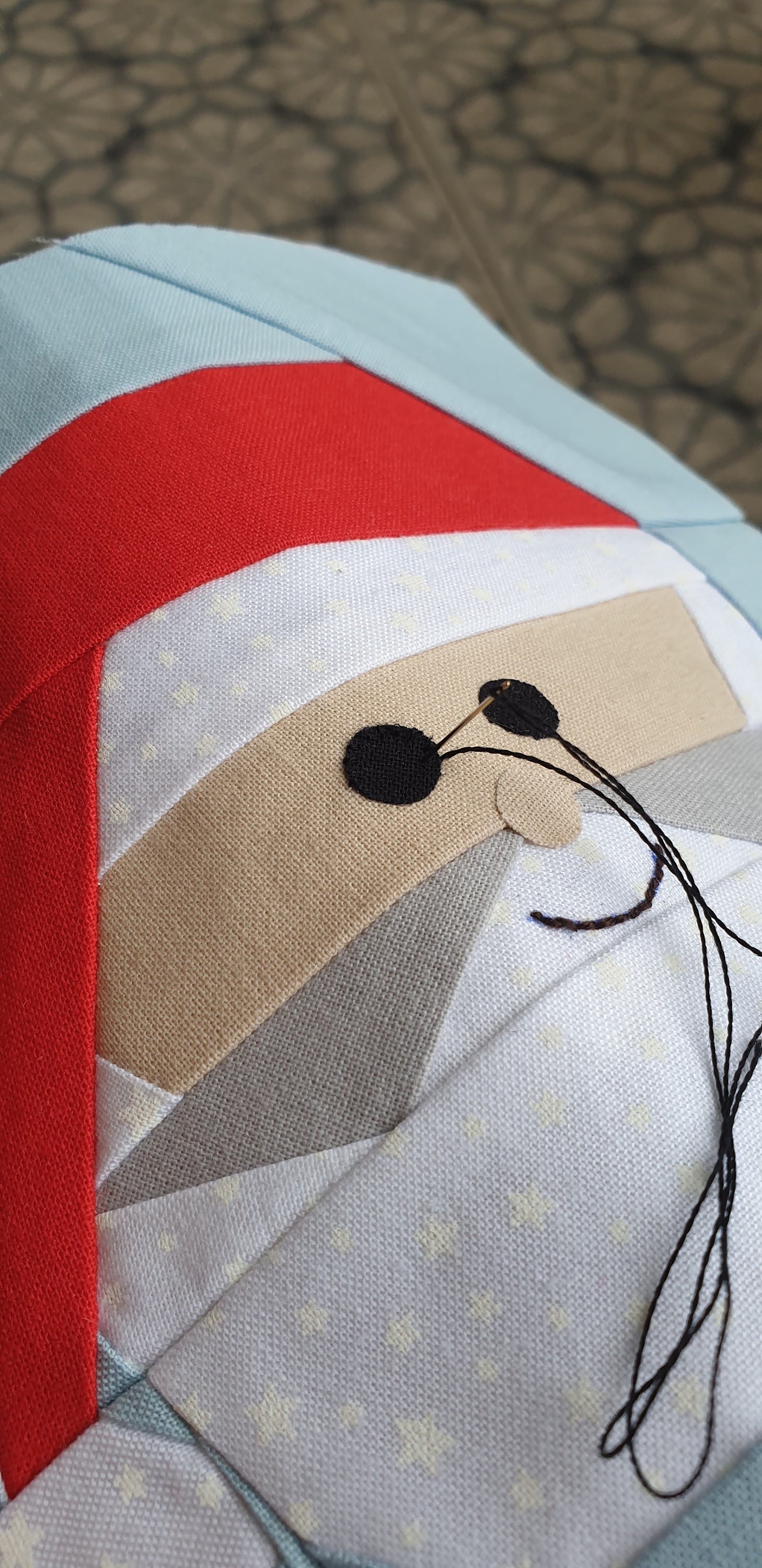 Santa FPP Quilt Block Pdf Pattern in 2 Sizes - Etsy