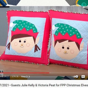 Christmas Elf FPP Cushion Pdf Pattern, Quilt Block - Etsy