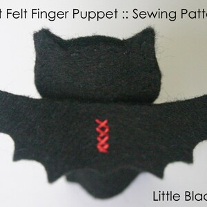 Pattern: Bat Felt Finger Puppet - Etsy