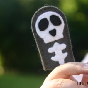 Pattern: Skeleton Felt Finger Puppet - Etsy
