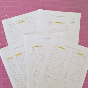 Triple Herringbone Strips | Paper Piecing | 8 Sizes | IDEAL for Quilt ...