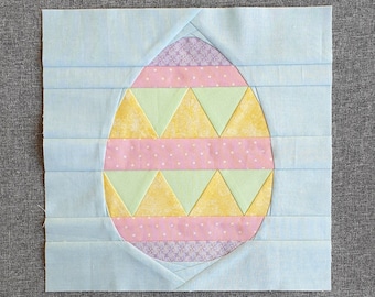 Easter Egg Paper Pieced Block Pattern in PDF - Etsy