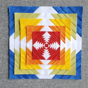 Pineapple Quilt Block FPP Print at Home Templates, a Pdf Pattern With 6 ...