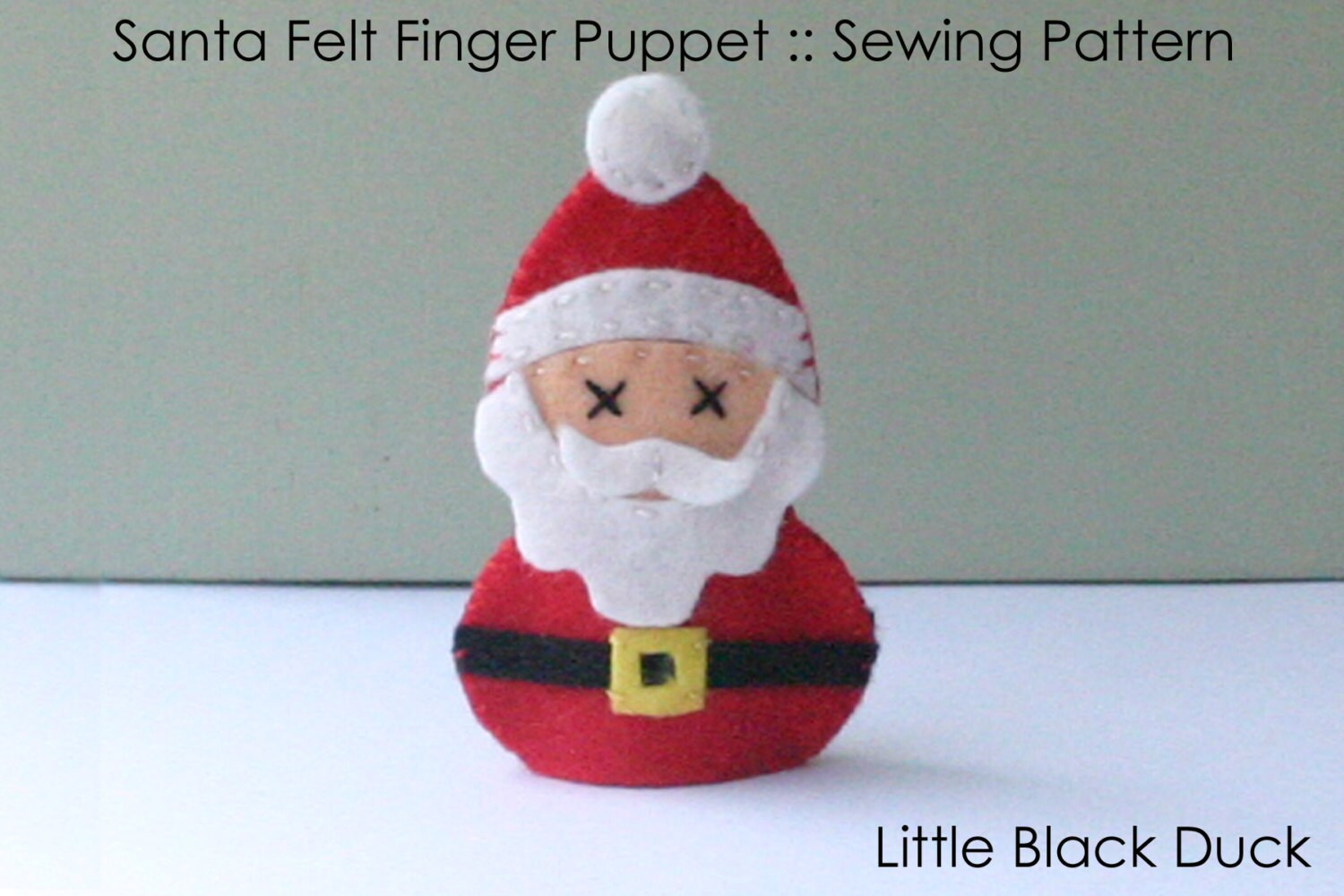 Pattern: Santa Felt Finger Puppet - Etsy