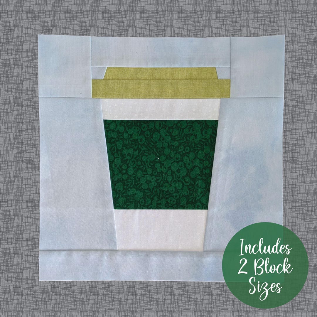 Coffee Cup FPP Quilt Block, 2 Sizes (PDF Pattern) - Etsy